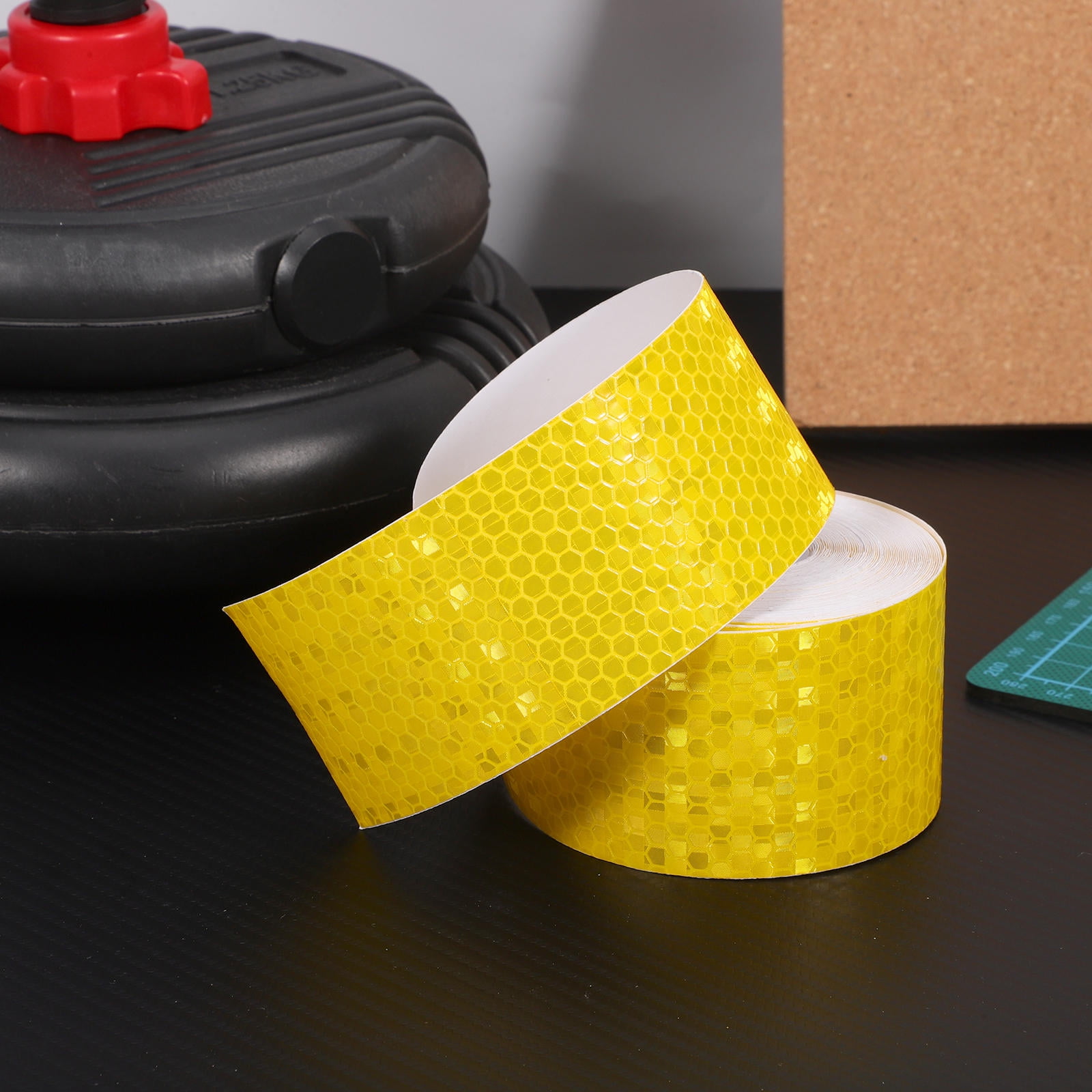 Supvox 1 Roll High Reflective Tape Traffic Warning Pillar Yellow Safety ...