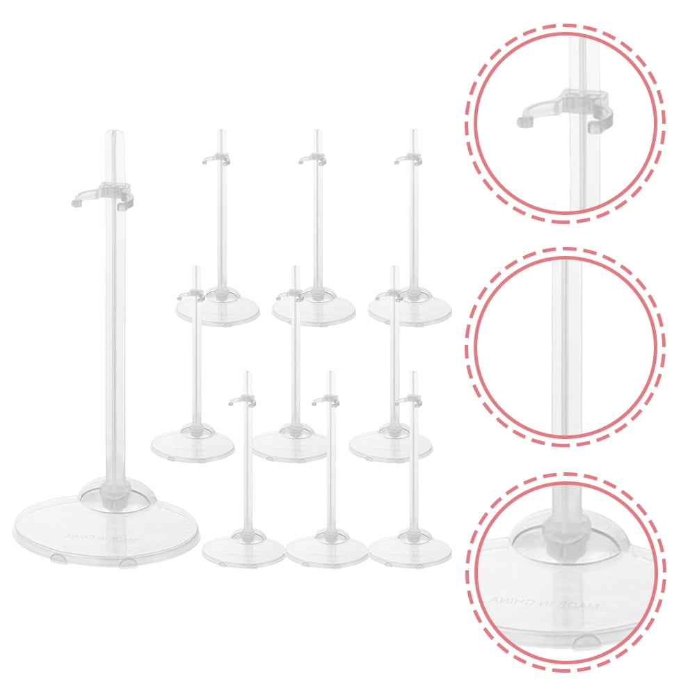 Supvox 10Pcs Plastic Human Figure Stand Transparent Display for ...