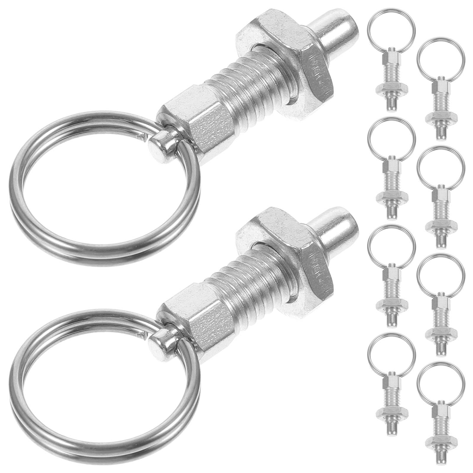 Supvox 10pcs Greenhouse Knob Plungers Steel Spring Lock Pin Rings Steel ...