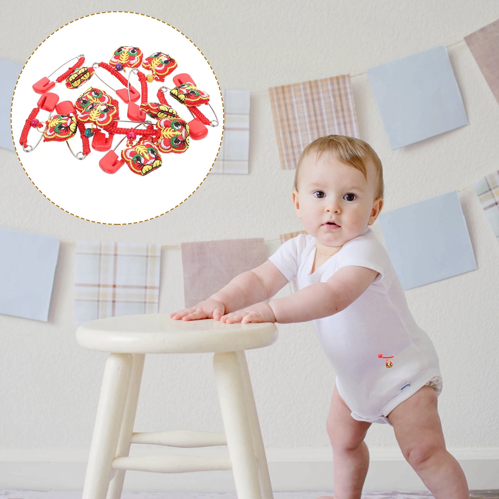 Supvox 10pcs Multi Purpose Safety Pin for Kids Cloth Diaper Clips ...