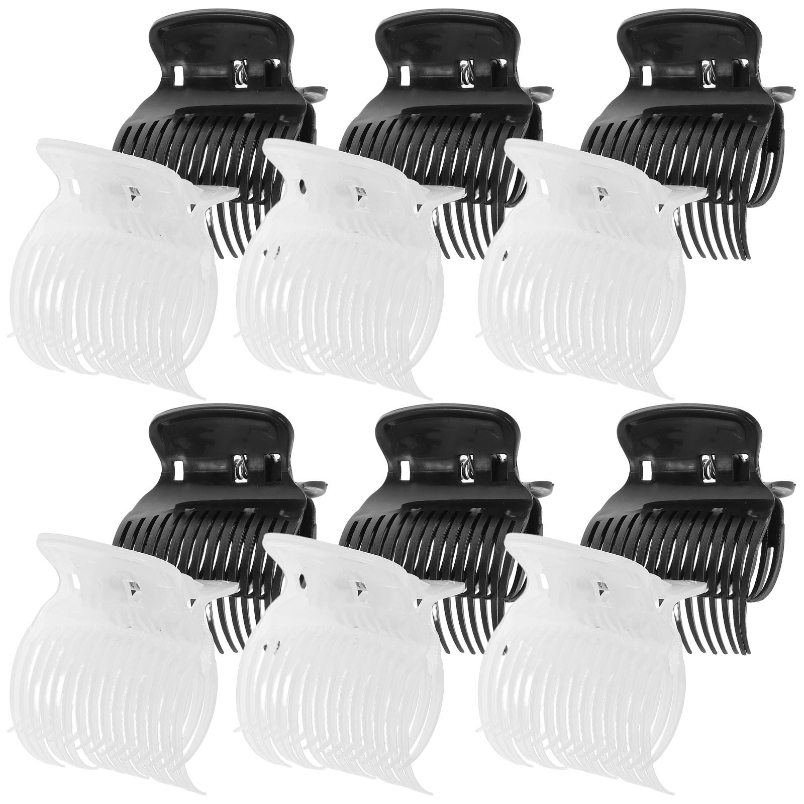 Supvox 12Pcs Heated Roller Clips Plastic Hair Curling Clips Assorted ...