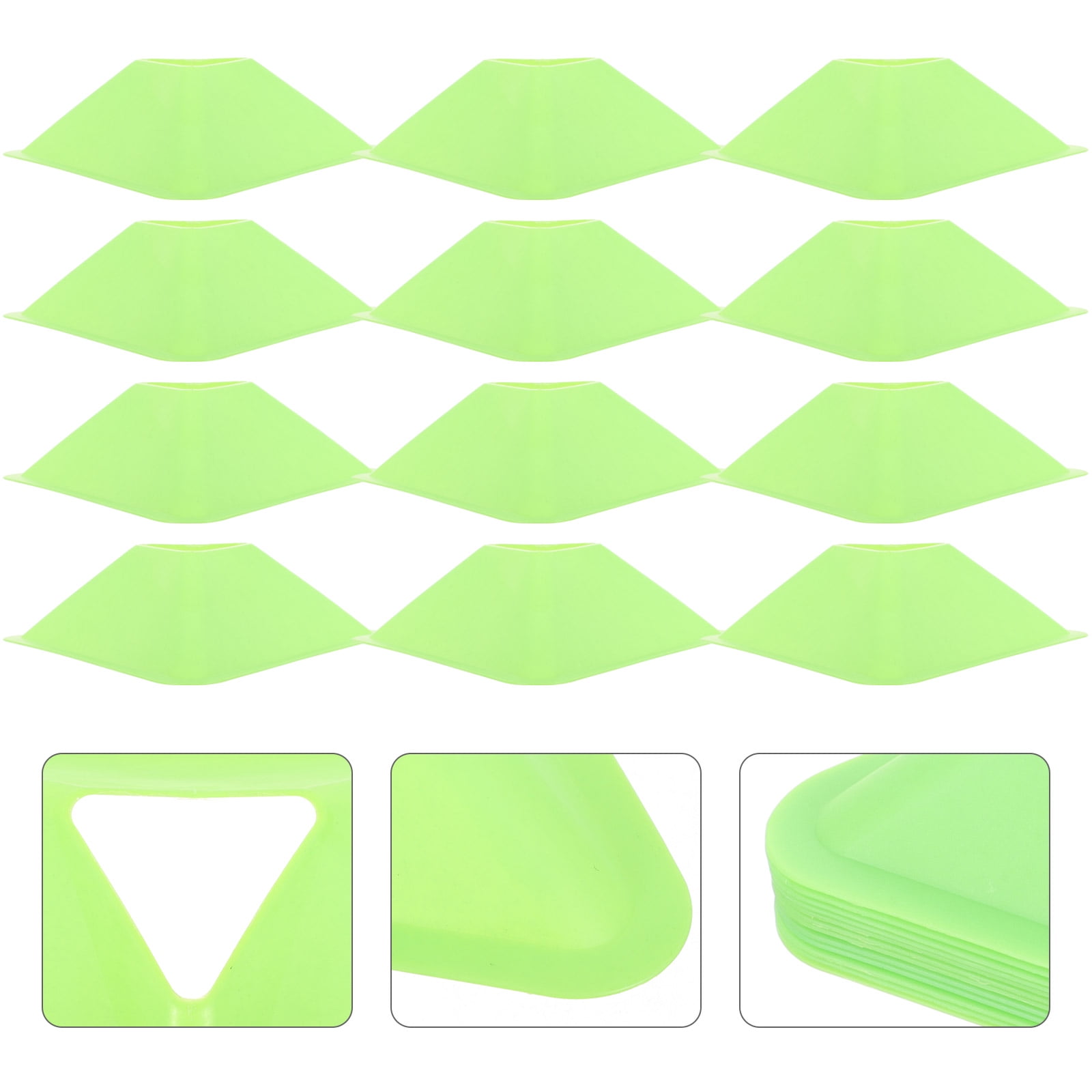 Supvox 12Pcs Exercise Cones Triangle Soccer PE Cones for Boundary ...