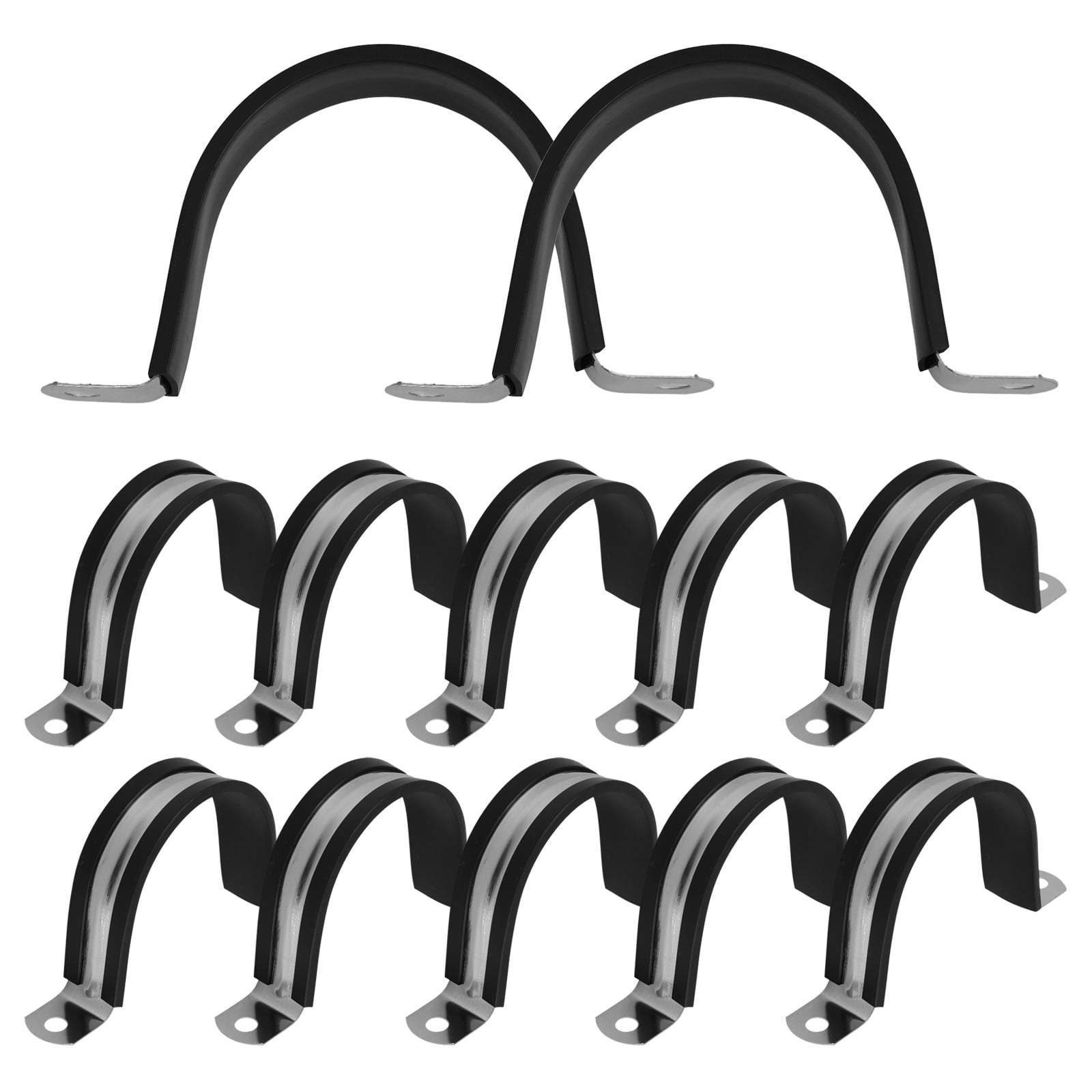 Supvox 12pcs Pipe Clamp Stainless Steel Securing Pipes for Maintenance ...