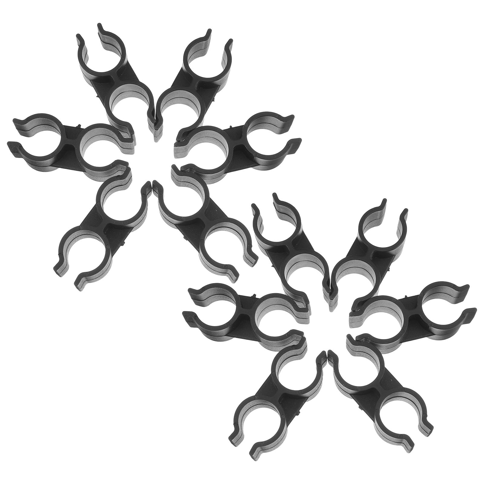 Supvox 12Pcs Double Pipe Clip Plastic Fasteners for Shelf Poles Tubular ...