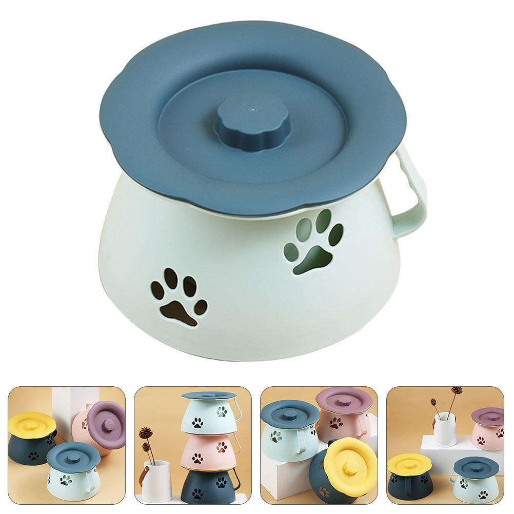Supvox 1Pack Light Blue Spittoon with Cover Portable Plastic Urinal for ...
