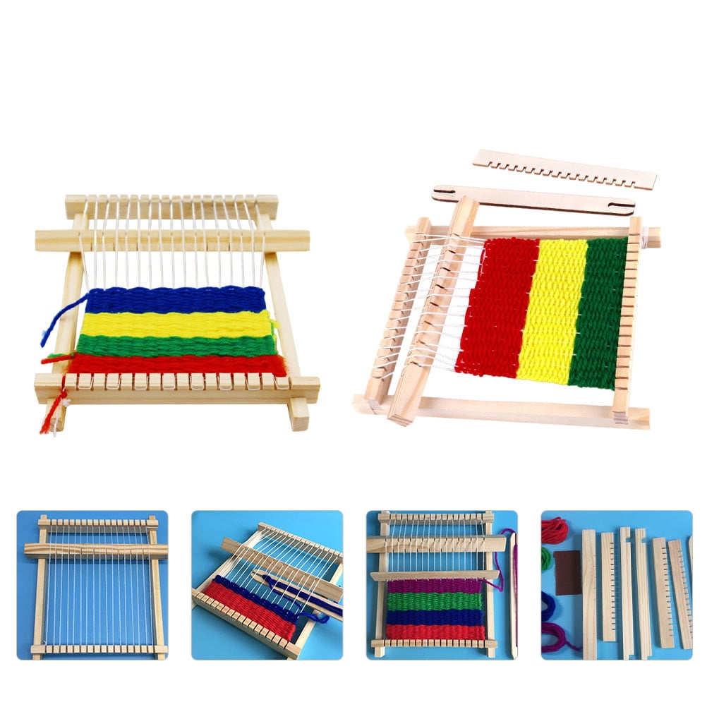 Supvox 2 Sets Weaving Set Wood Assorted Color for Kids Craft Projects ...