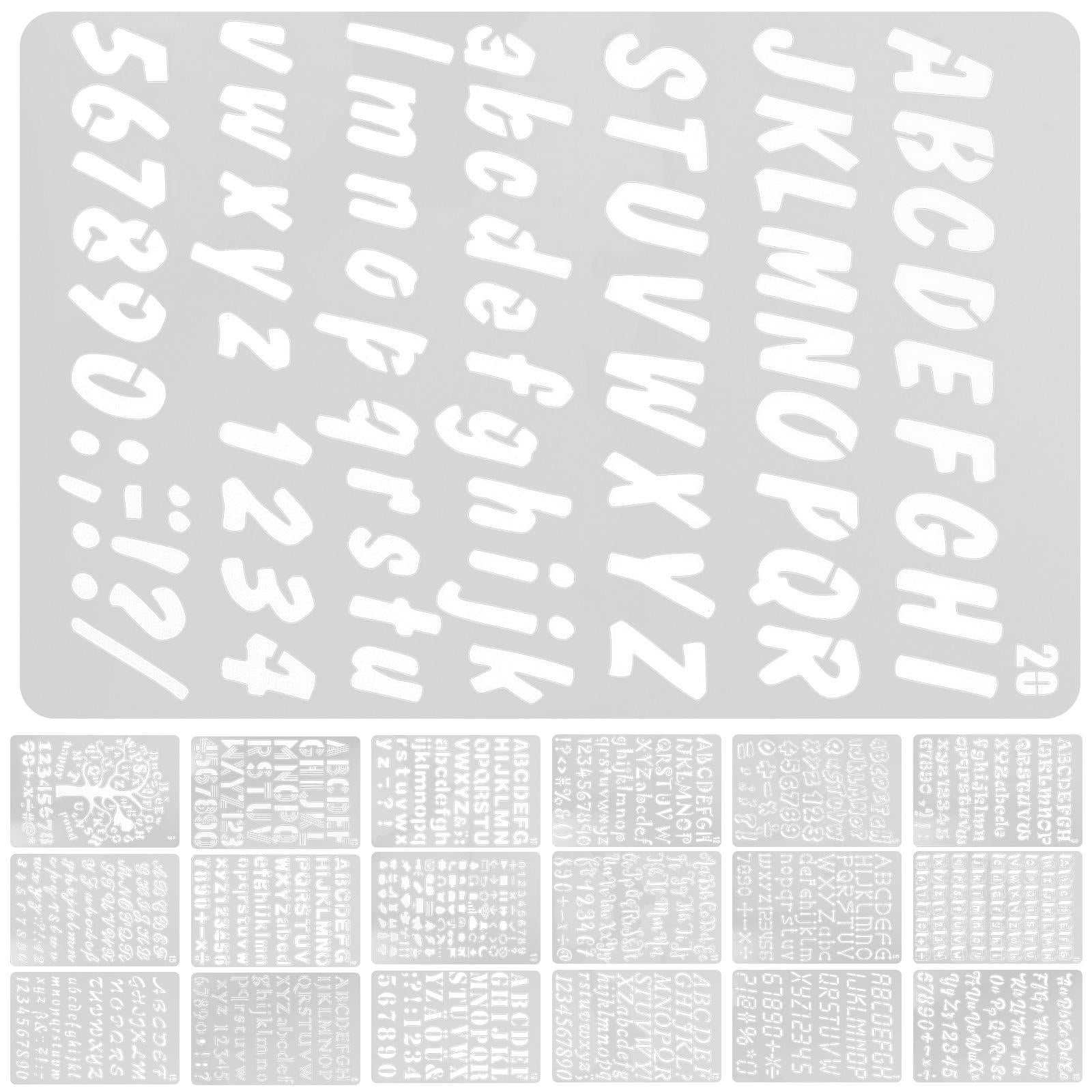 Supvox 20Pcs Thin Flexible Letter Stencils for Daily Use Washable ...
