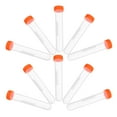 Supvox 20Pcs Clear Plastic Sampling Vials with Caps Portable Small Test ...