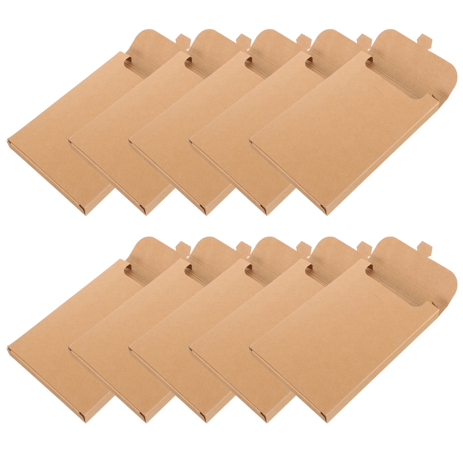 Supvox 20Pcs Kraft Paper Postcard Box Light Brown Storage Container for ...