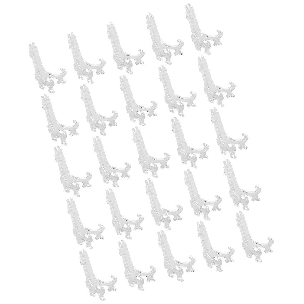 Supvox 25Pcs Clear Easel Stand Transparent Display Holder for Plates ...