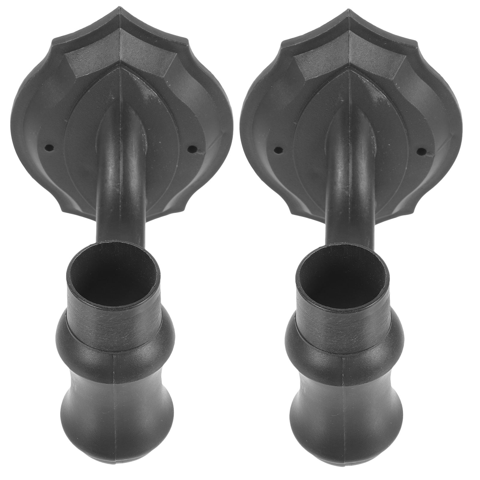 Supvox 2Pcs Plastic Wall Lamp Holders Black Solar Lamp Fixtures for ...