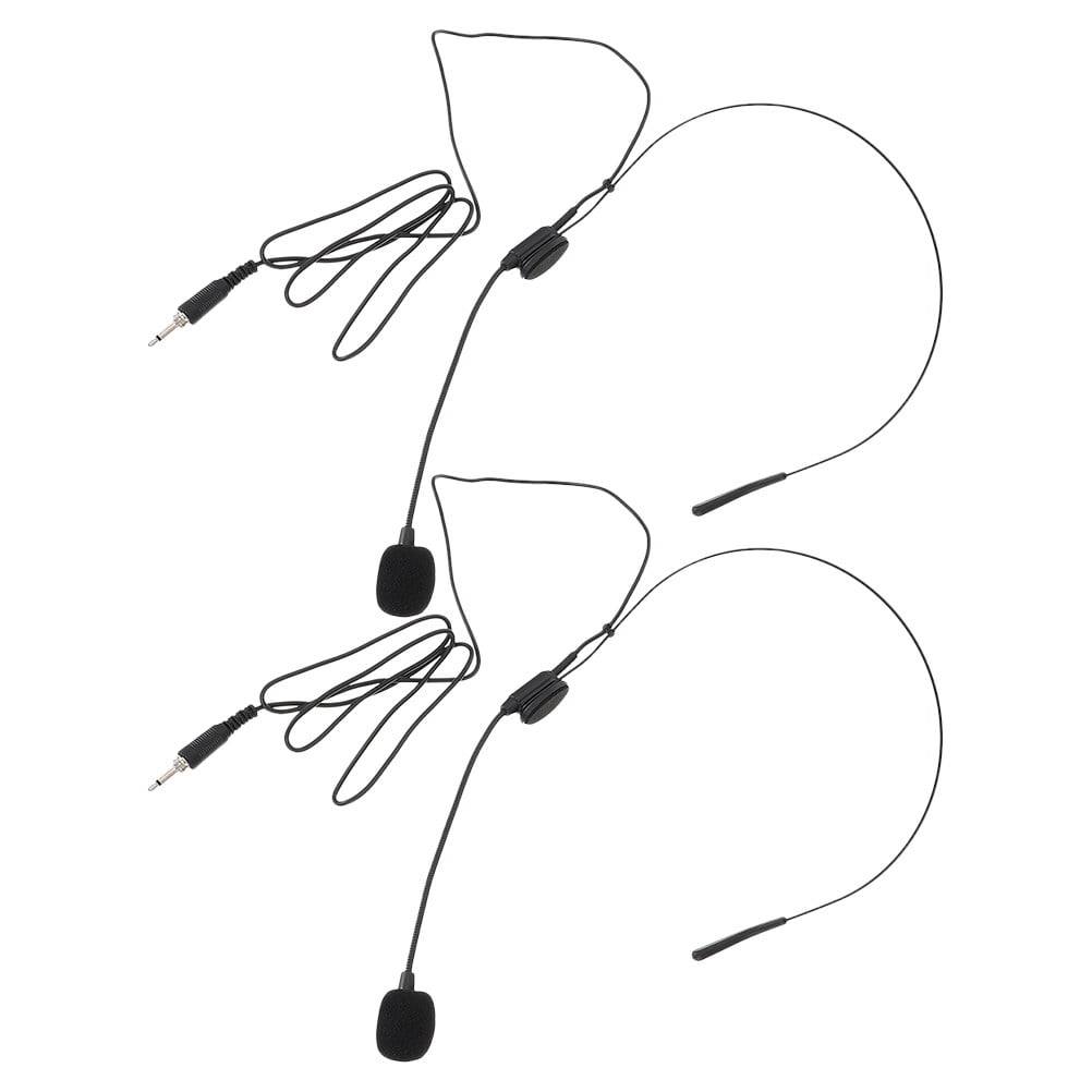 Supvox 2Set Headworn Condenser Wired Microphone Black Plastic for ...