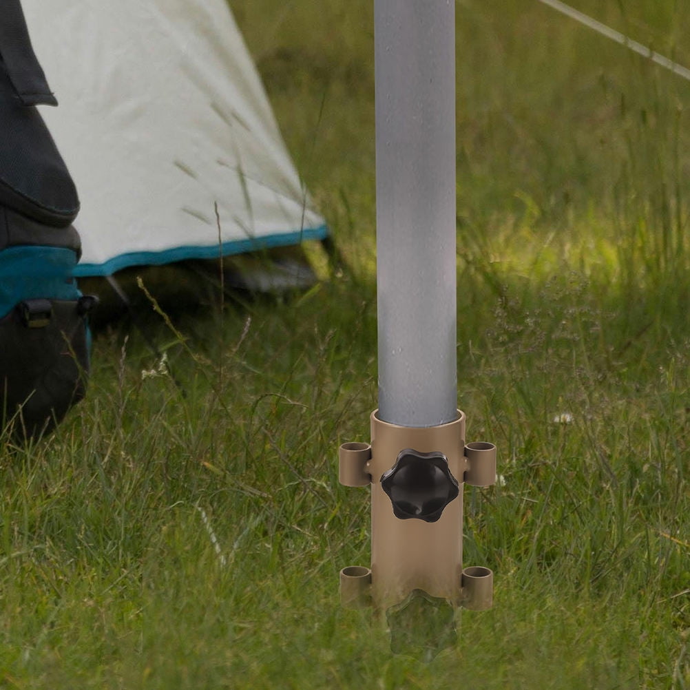 Supvox 2Set Portable Tent Pole Holder Steel Easy Installation Khaki ...