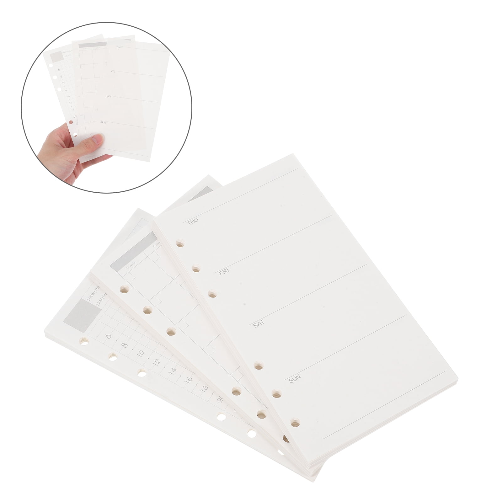 Supvox 3Pcs A6 Paper Refill Daily Planner Refill Pages for Task ...