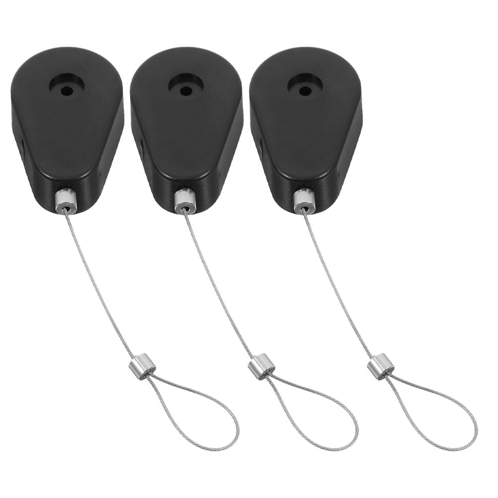 Supvox 3pcs Safety Cable Lock Wire Rope Lock Black Steel Automatic ...