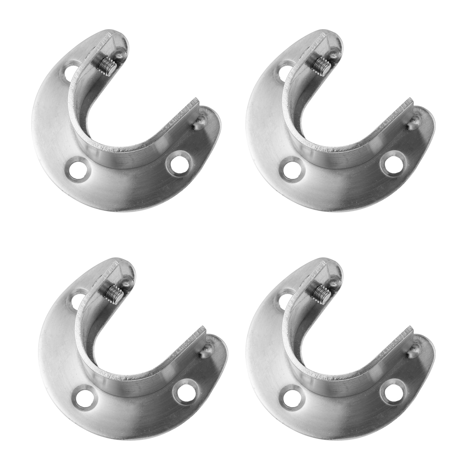 Supvox 4Pcs Stainless Steel Rod Supporting Bracket Silver U Shape ...