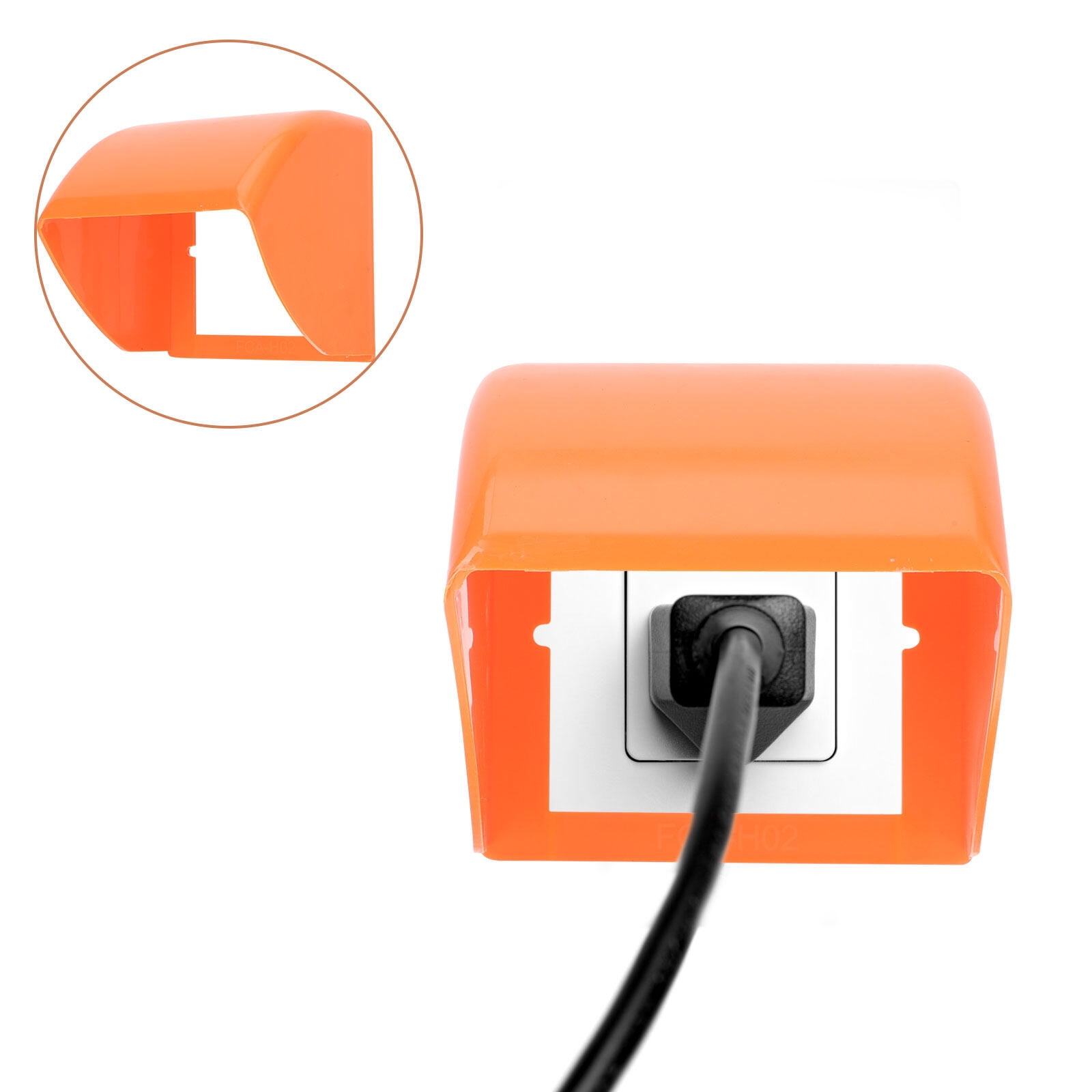 Supvox 4Set Dustproof Socket Cover Plastic Orange Outdoor Waterproof ...