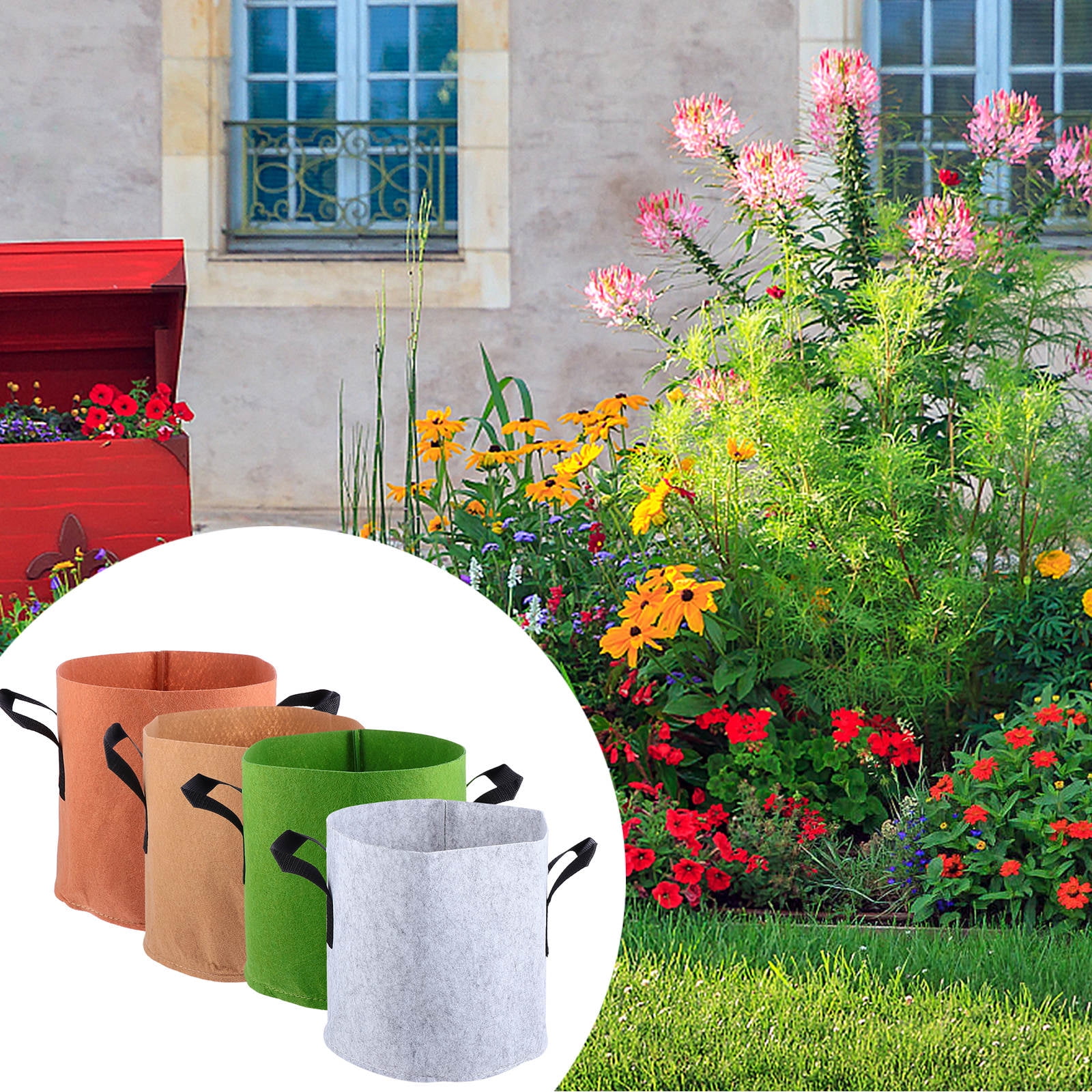 Supvox Non-Woven Grow Bags Durable 4Pcs - Walmart.com