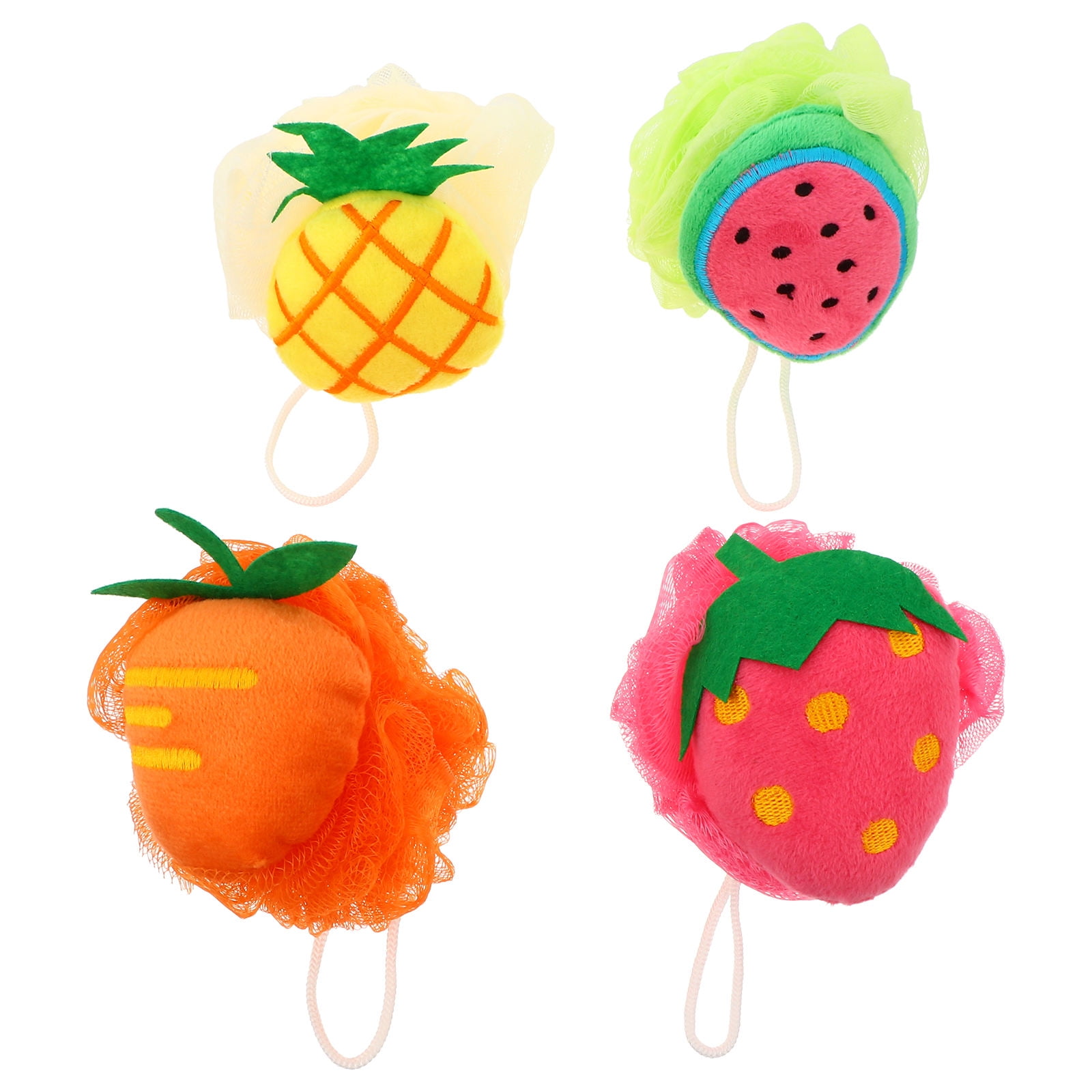 Supvox 4pcs Shower Ball Bath Toys Fruit Design for Infants and Teens in ...