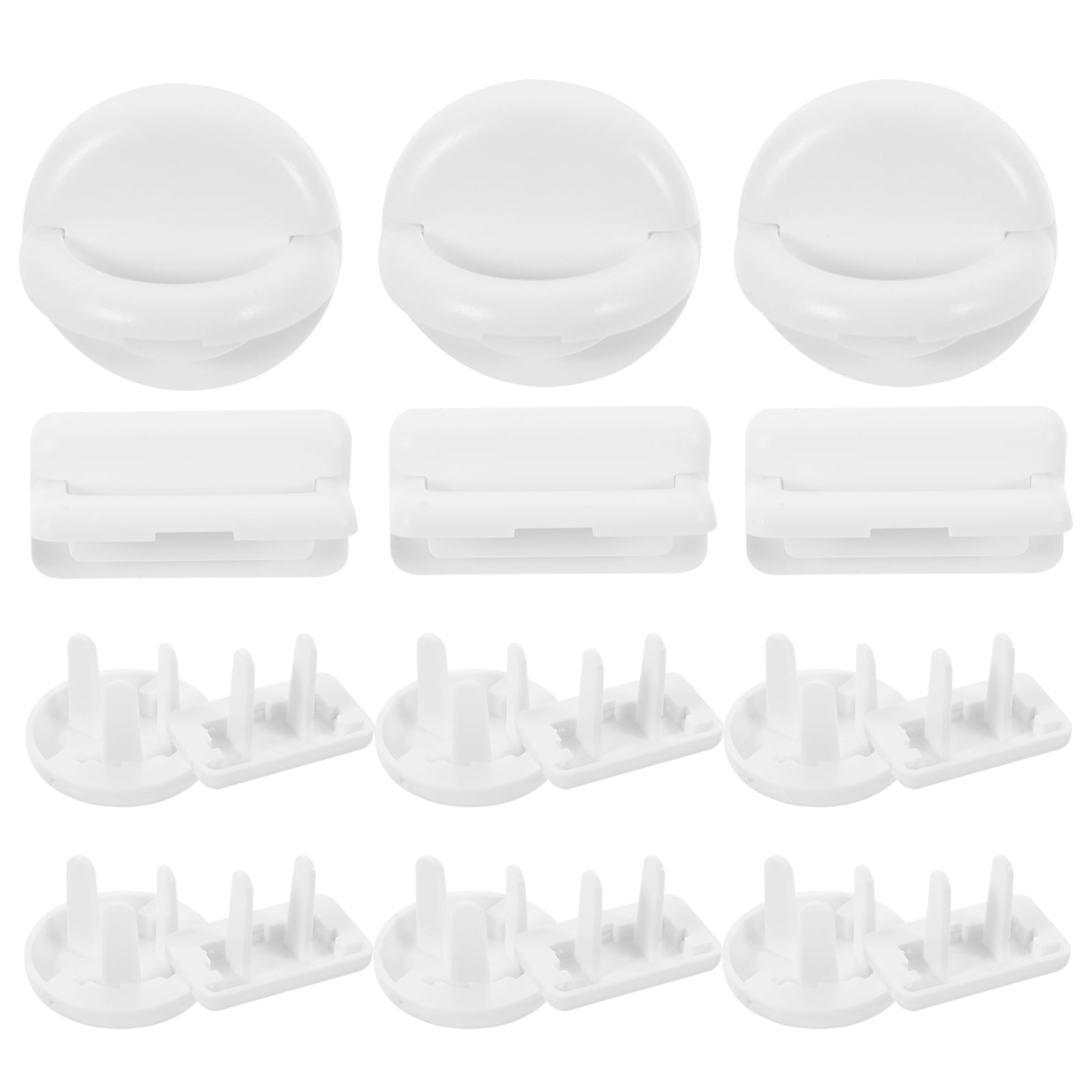 Supvox 50pcs Power Plug Caps Outlet Plug Covers Plastic White Electric ...