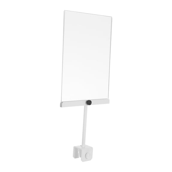 Supvox White Aluminum Alloy Adjustable Sign Holder Clip for Retail and ...