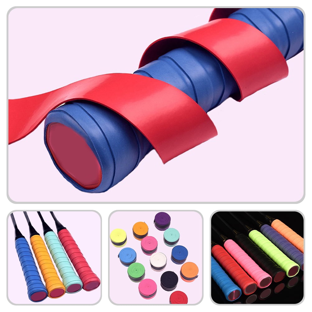 Supvox Assorted Color PU Tennis Racket Grip Tape for Racket Use with ...