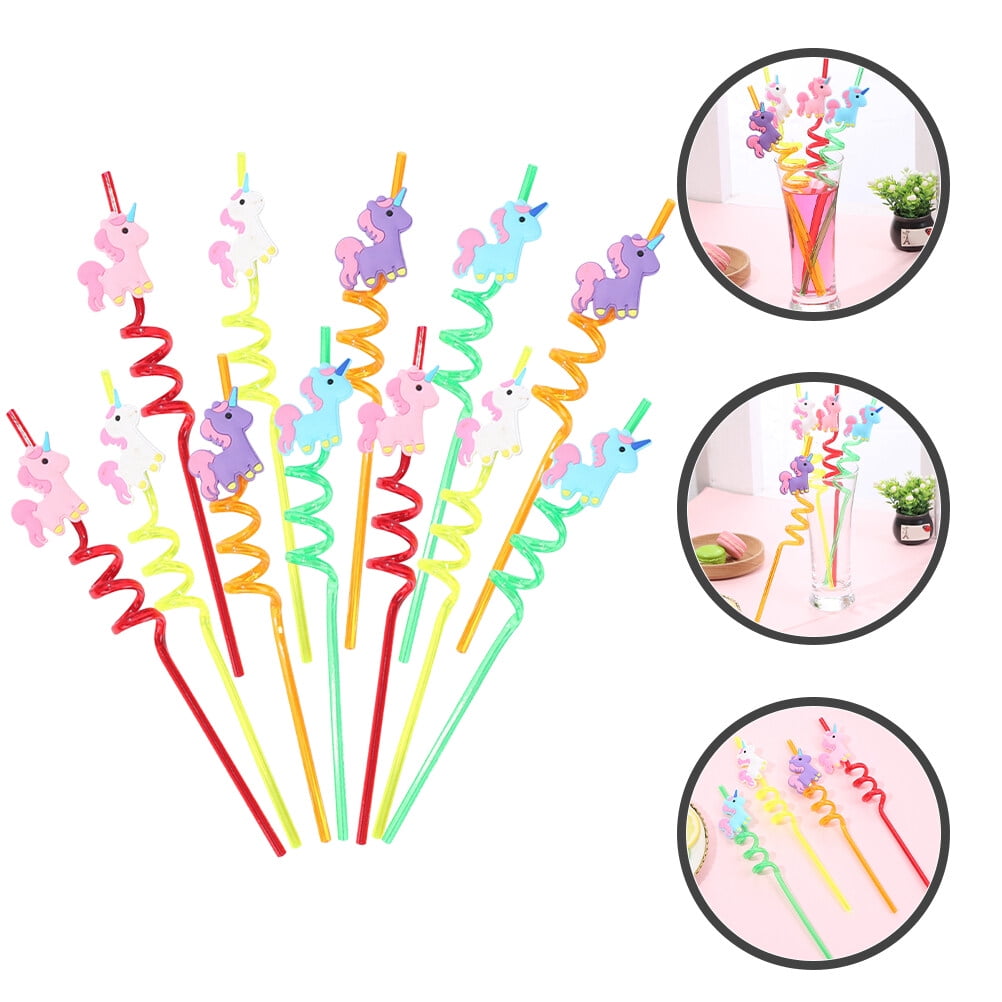 Supvox Assorted Color Plastic Drinking Straws for Parties and ...