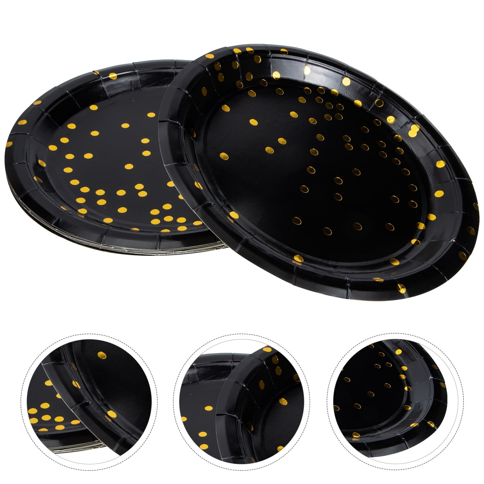 Supvox Black Paper Plates for Party Use Healthy Hygienic Disposable ...
