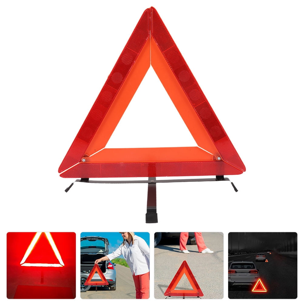 Supvox Car Tripod Warning Sign Triangle Plastic Sturdy Support 1 Set ...