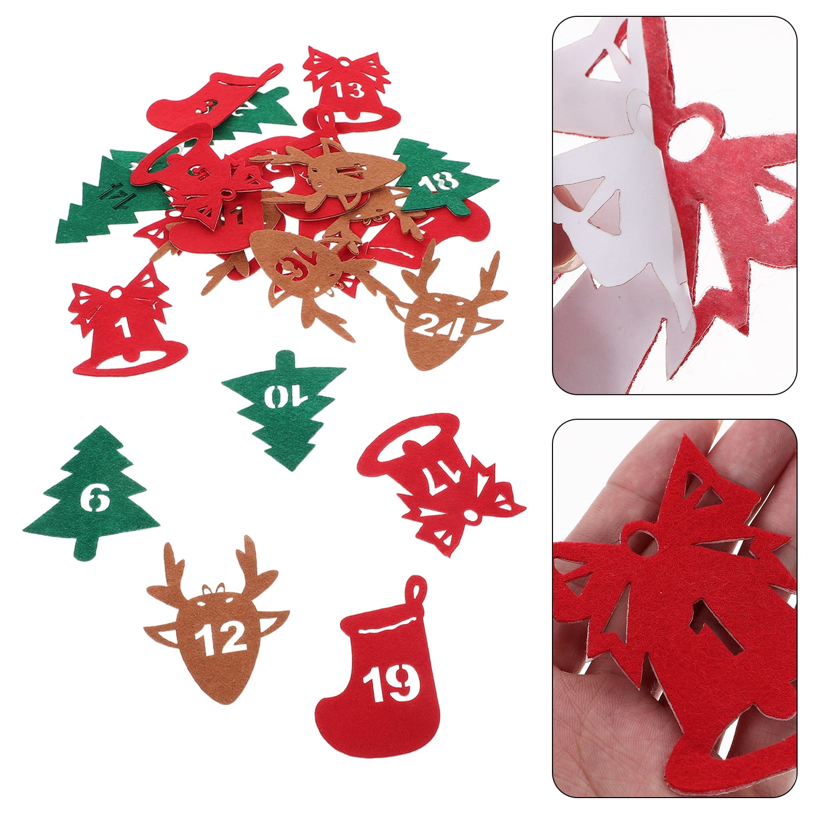 Supvox Christmas Sticker Countdown Felt Assorted Color for Decoration ...