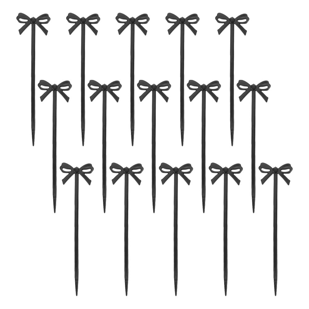 Supvox Cute Black Bow Food Picks for Parties and Birthday Decorations ...