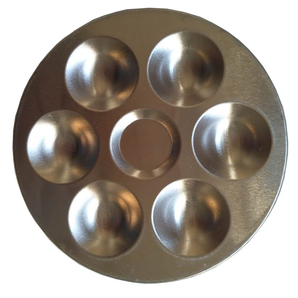 Supvox Durable Silver Aluminum Painting Palette for Drawing with 6 ...