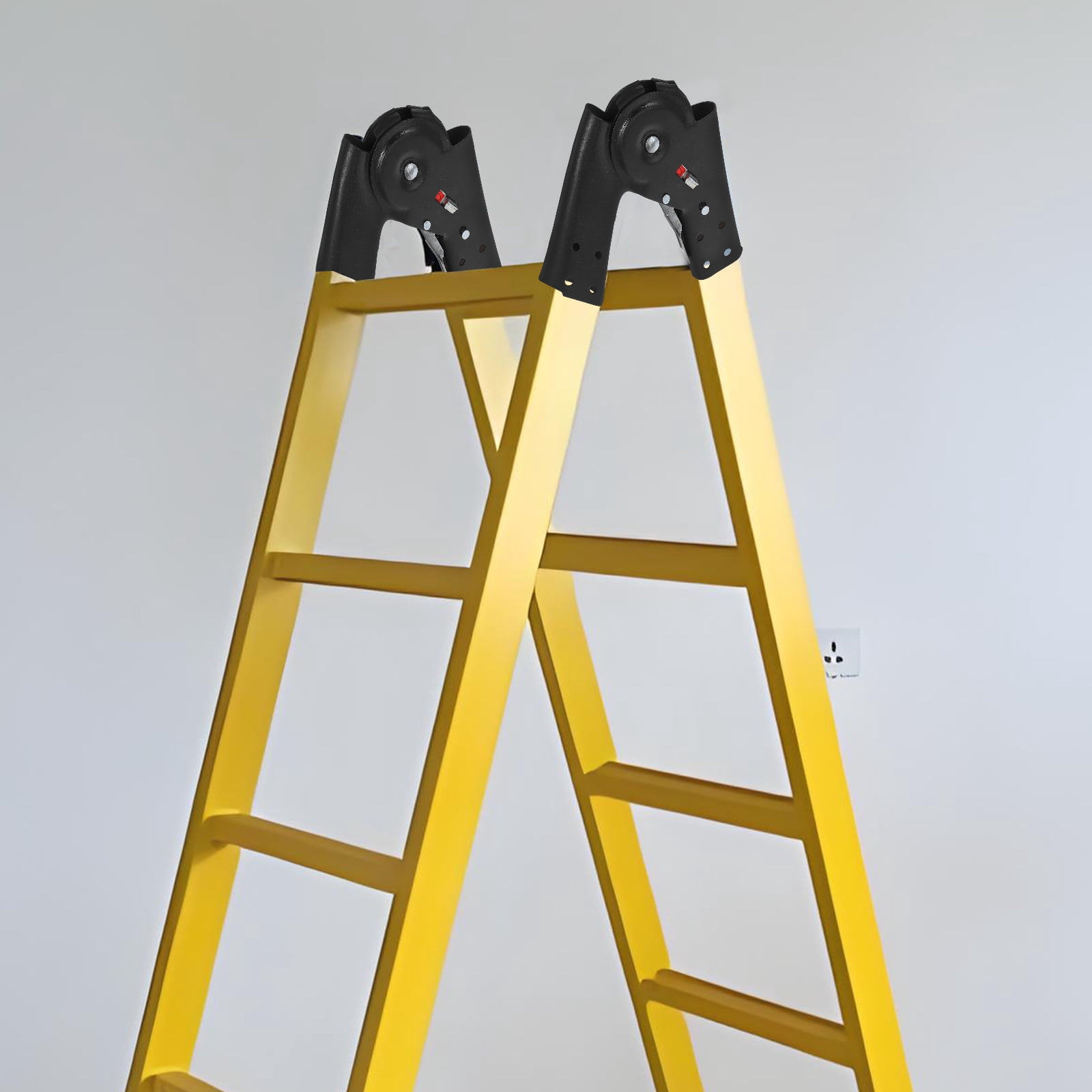 Supvox Black Aluminum Folding Ladder Hinge Locking Mechanism and ...