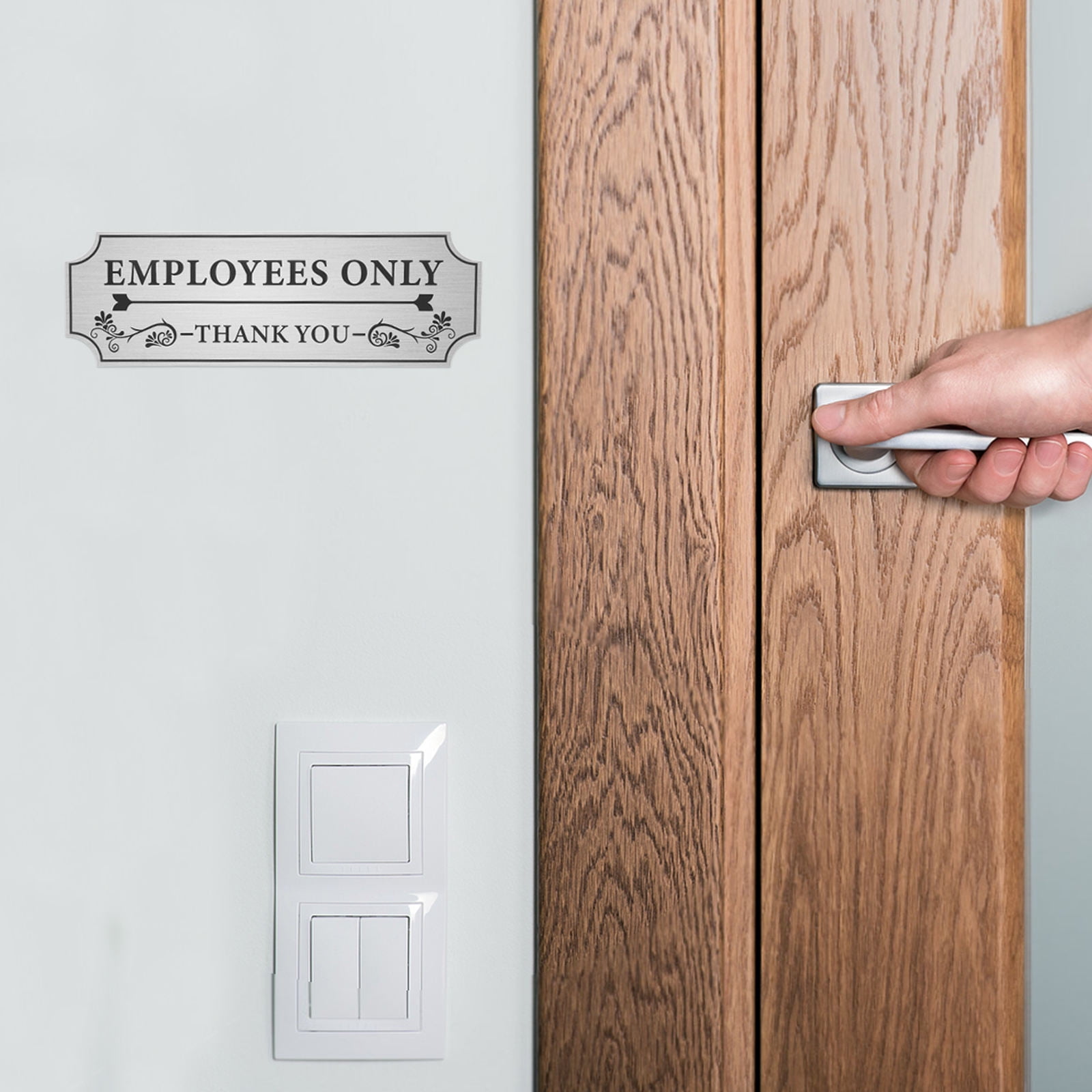 Supvox PVC Black Staff Only Door Sticker for Office and Public Spaces ...