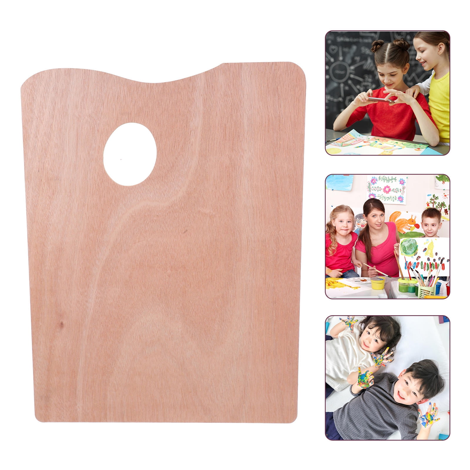 Supvox Paint Mixing Tray Wood 1Pcs With Stable Grip For Art Classes For ...