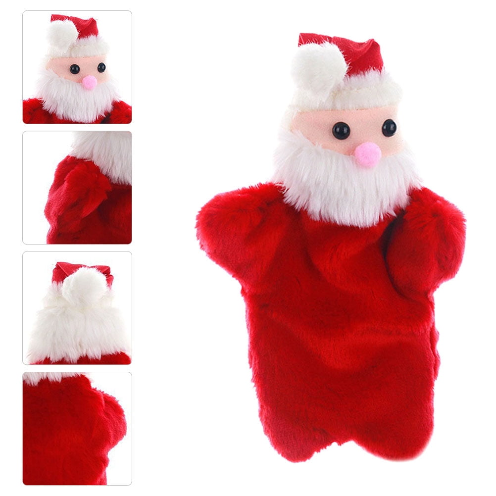 Supvox 1Pc Soft Red Santa Finger Puppet Durable Cotton Material for ...