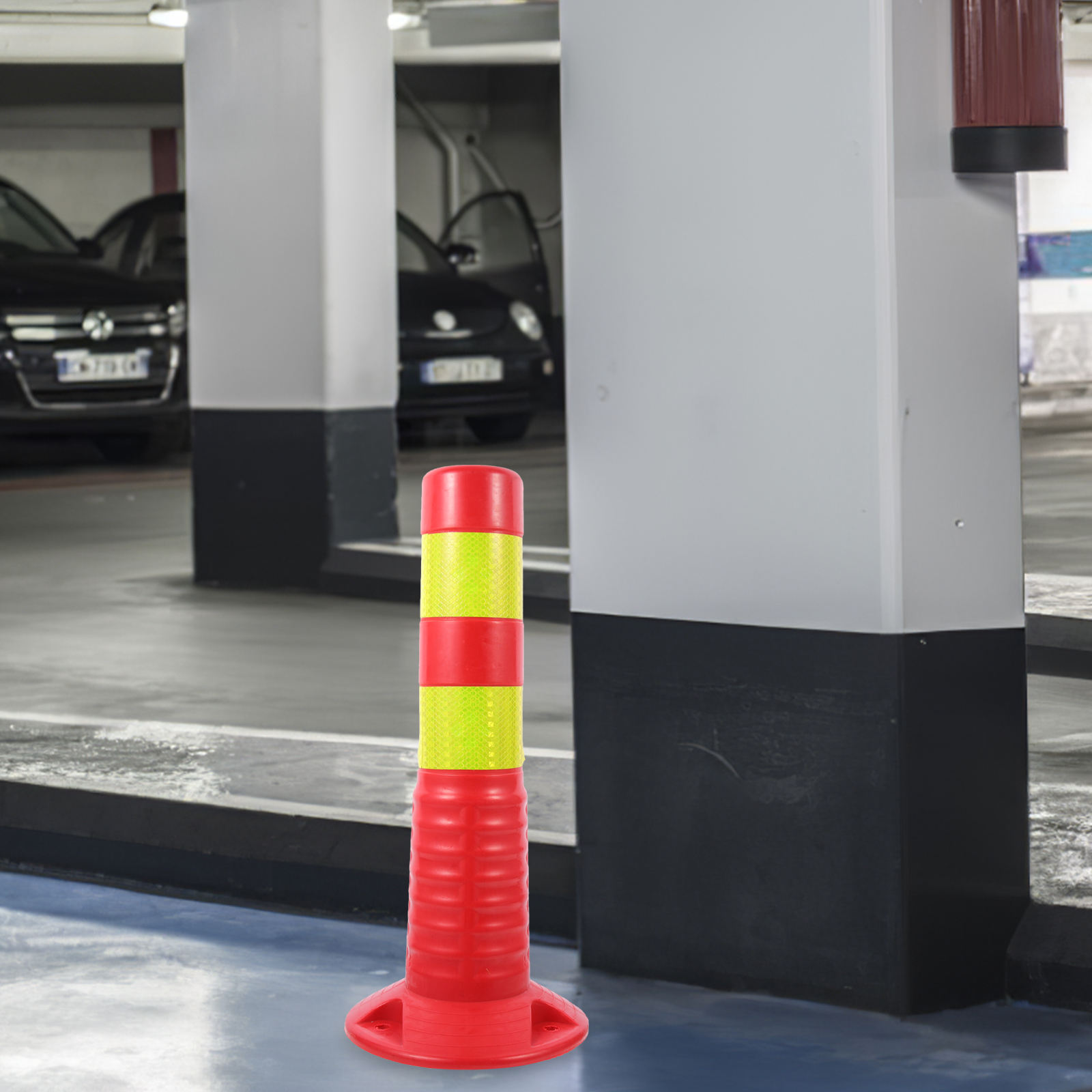 Supvox Reflective Barrier Warning Column Red and White Plastic ...