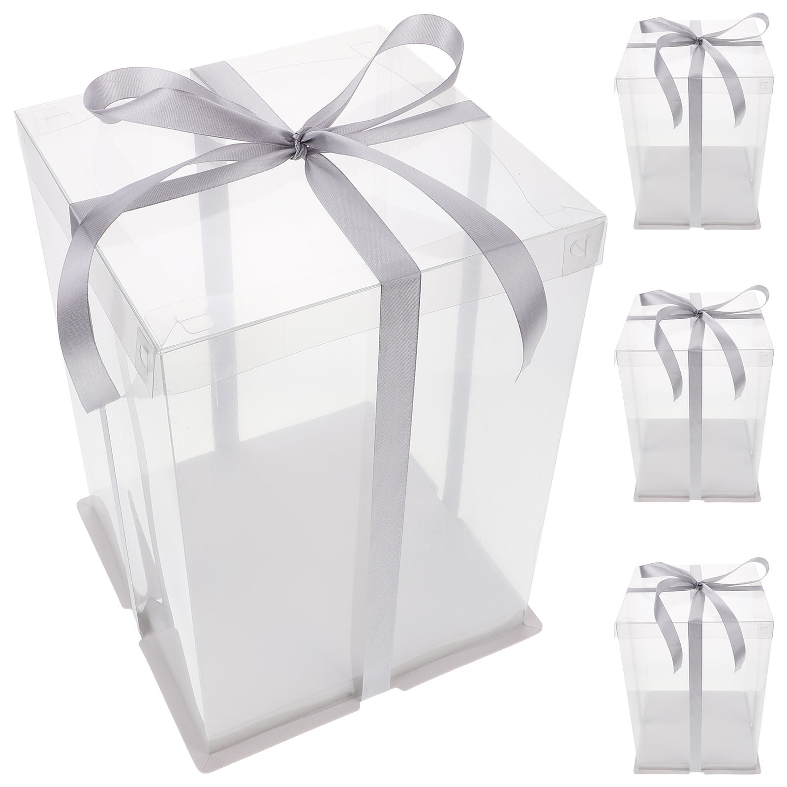 Supvox Assorted Color Clear Plastic Cake Box for Storage Perfect for ...