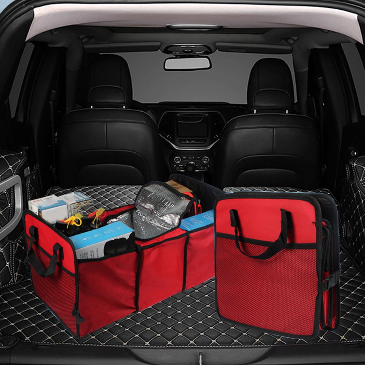 Supvox Red Car Cargo Trunk Container Storage Oxford Cloth Large ...
