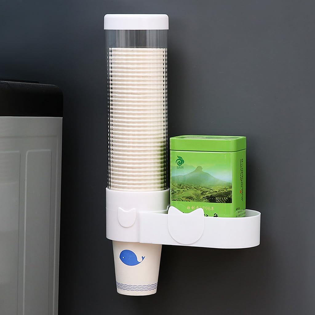 Supvox Wall Mounted Cup Dispenser Self Adhesive Paper Cup Holder ...