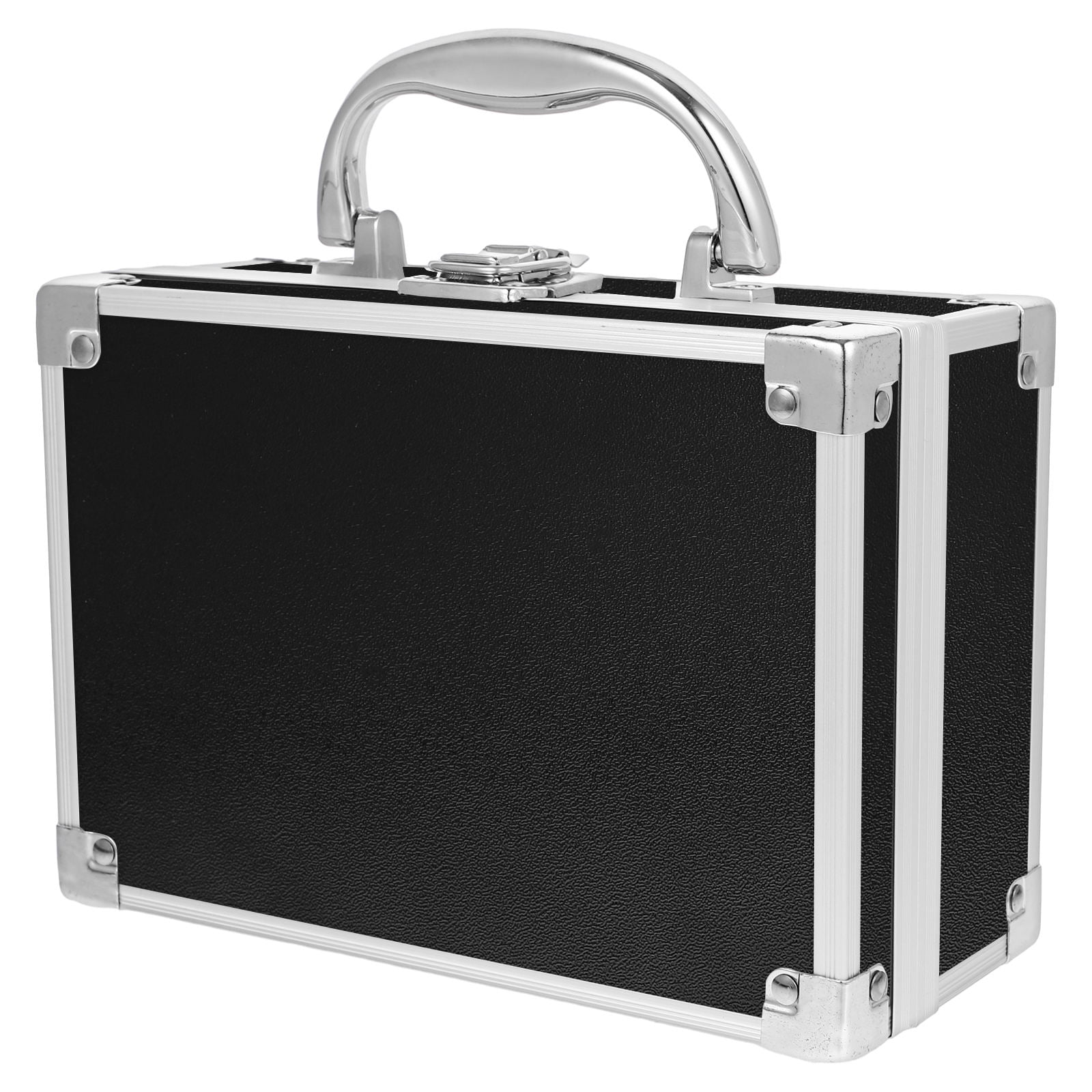 Supvox Portable Aluminum Alloy Makeup Box Organizer with Stylish Black ...