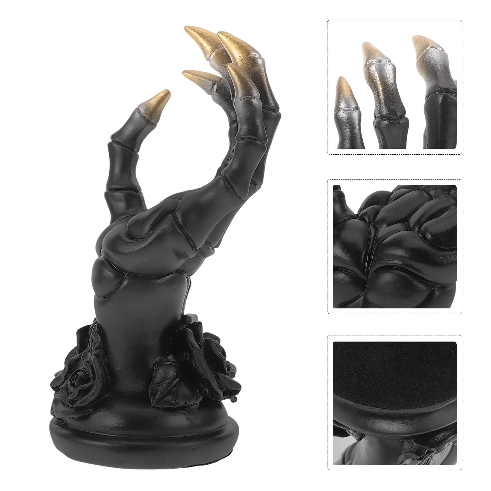 Supvox fake hand for jewelry Muscle Hand Decor Black Resin 1Set for ...