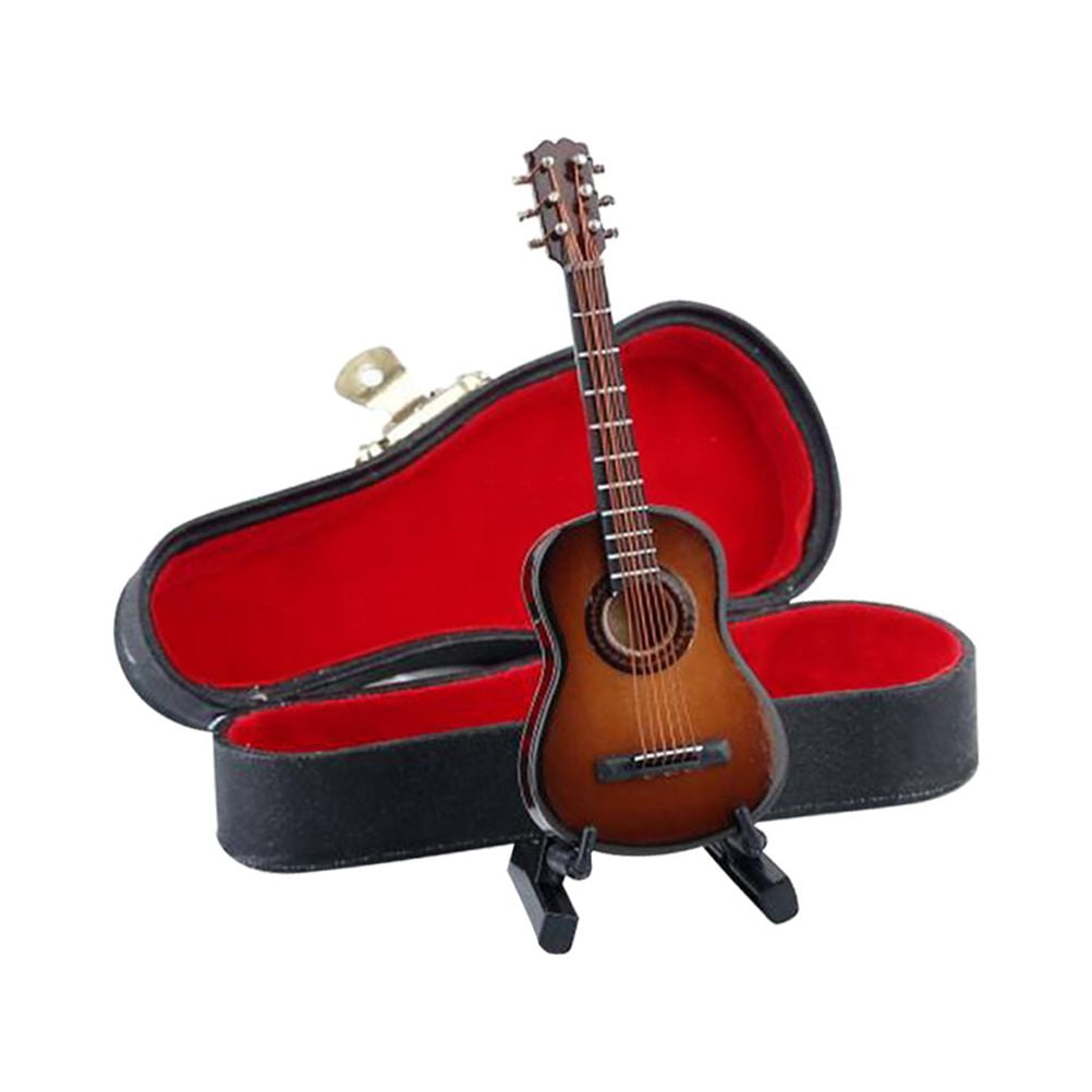 Supvox miniature guitar model Mini Wooden Guitar Coffee 1Pack for ...
