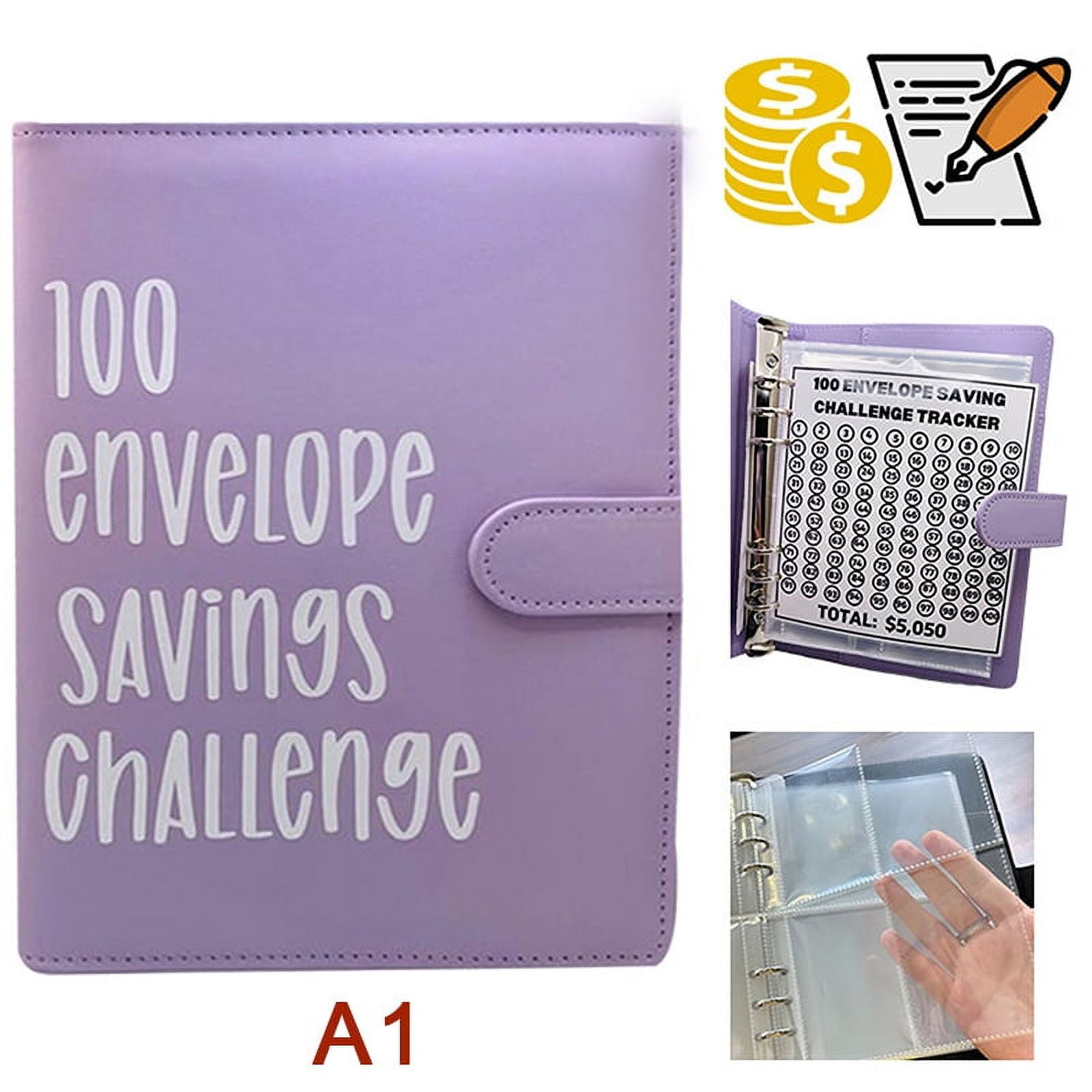 Suquosor 100 Envelope Challenge Binder Couple Challenge Event Notepad ...