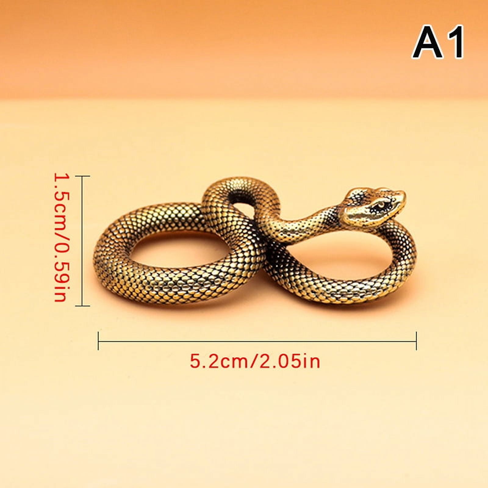 Suquosor Copper Brass Mini Snake Antique Bronze Decor Figurines For Interior Decoration Desktop ...