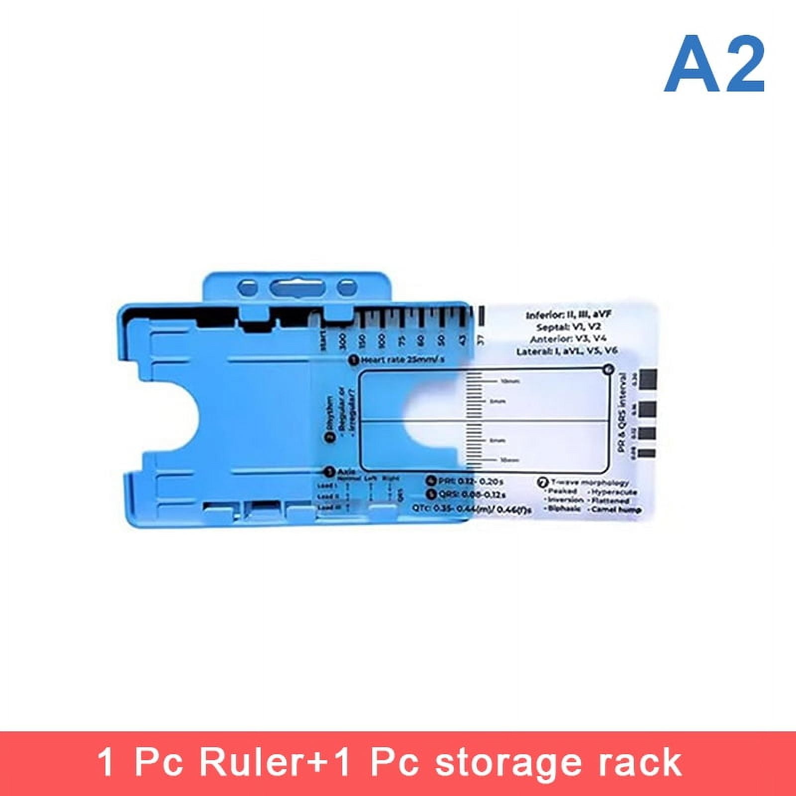 Suquosor ECG 7 Step Ruler ECG Ruler Plastic Ruler Measuring Tool For ...