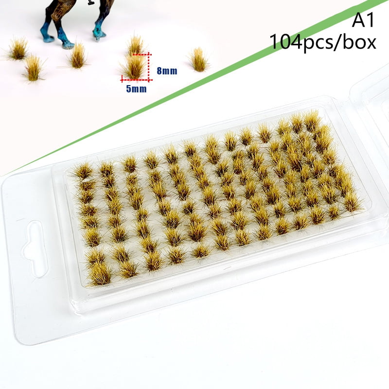 Suquosor Store 104Pcs/box Miniature Static Grass Cluster Model Kit Diy ...