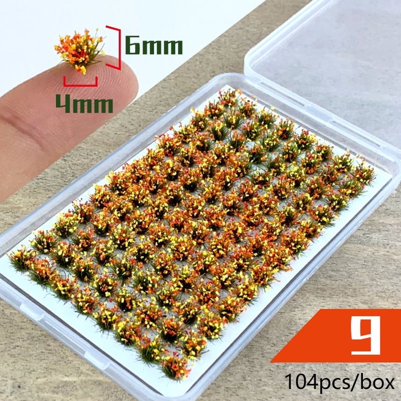 Suquosor Store 104pcs/box Static Grass Tuft Model Grass Tufts Terrain ...
