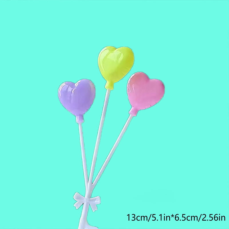 Suquosor Store 1pcs Colorful Love Cake decorations Birthday Party ...