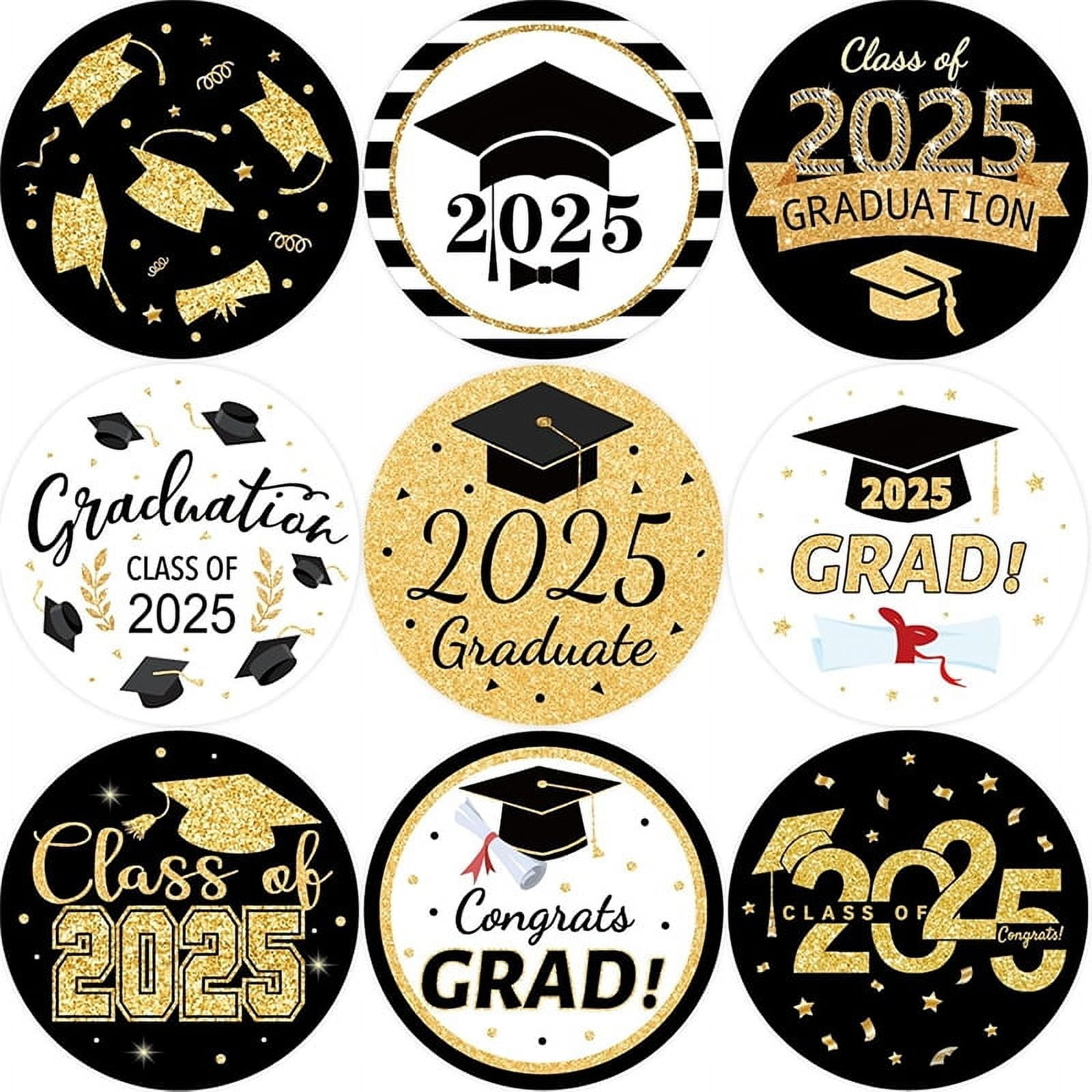 Suquosor Store Graduation Stickers Class Of 2025 500Pcs Circular ...